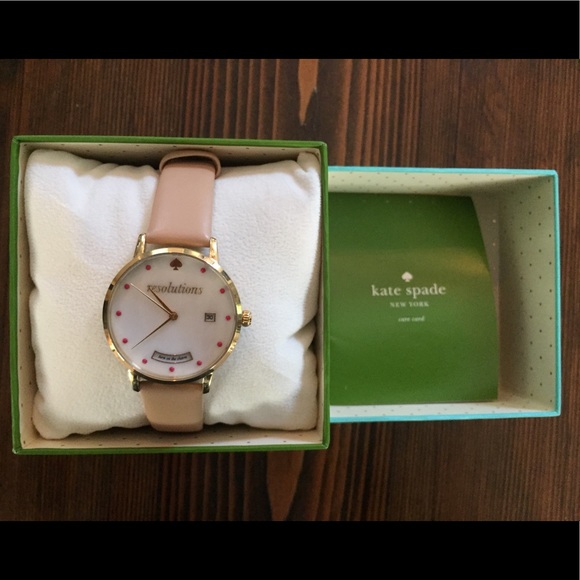 kate spade | Accessories | New Kate Spade Metro Vachetta Leather Watch ...